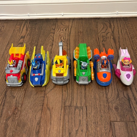 Toys | Rare Paw Patrol Mighty Pups And Vehicles Complete Set Of 6 ...